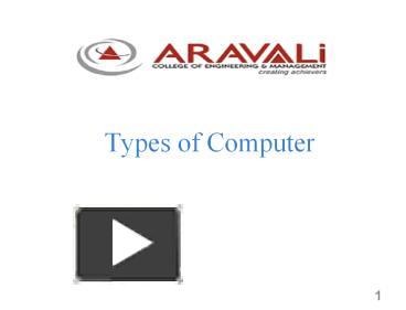 PPT – Types of Computers PowerPoint presentation | free to download ...