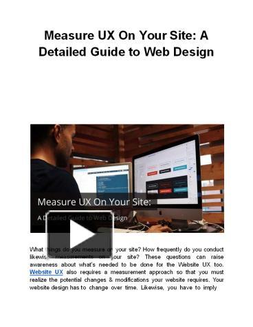 PPT – Measure UX On Your Site: A Detailed Guide to Web Design ...