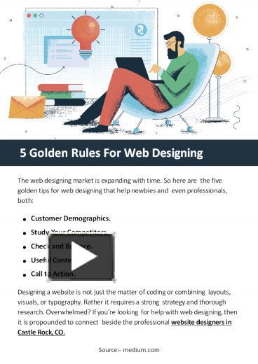 PPT – 5 Golden Rules For Web Designing PowerPoint presentation | free ...