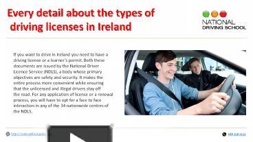PPT – Every detail about the types of driving licenses in Ireland ...