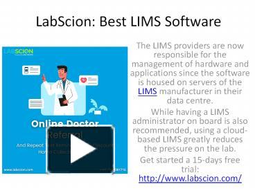 PPT – LabScion: Best LIMS Software PowerPoint presentation | free to ...