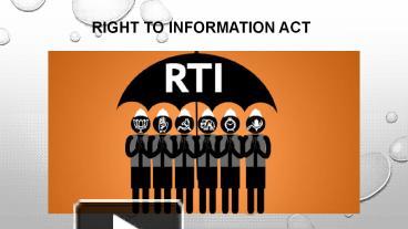 Right to Information Act presentation | free to download