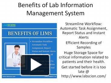 PPT – Benefits of Lab Information Management System PowerPoint ...