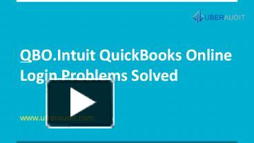 QBO.Intuit Quickbooks Online Login Problems Fixed presentation | free ...