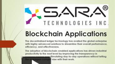 Blockchain Application Development presentation | free to download