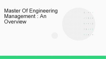 PPT – Master of Engineering Management PowerPoint presentation | free ...