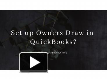 How to Set up Owners Draw in QuickBooks? Photo Slideshow | free to ...