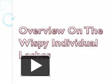 PPT – Overview On The Wispy Individual Lashes PowerPoint presentation ...