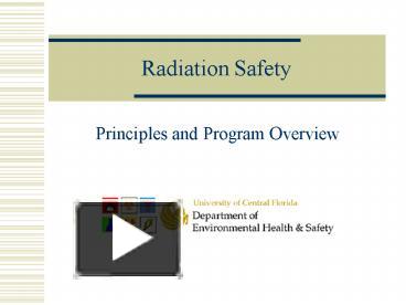 Radiation Safety presentation | free to view