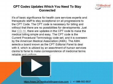 PPT – CPT Codes Updates Which You Need To Stay Connected PowerPoint ...