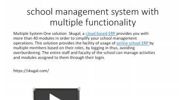 PPT – school management system with multiple functionality PowerPoint ...