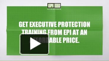 PPT – Get executive protection training from EPI at an affordable price ...