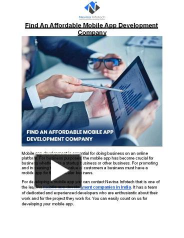 PPT – Find An Affordable Mobile App Development Company PowerPoint ...