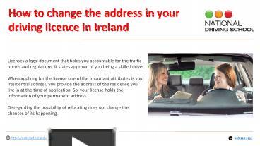 PPT – Change the address in your driving licence PowerPoint ...