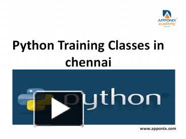 python course in chennai presentation | free to download