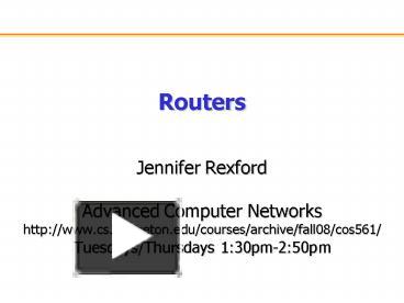 PPT – Routers PowerPoint presentation | free to download - id: 93285-ZjAwY