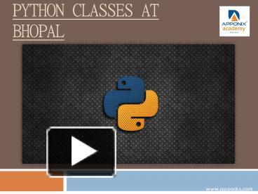 PYTHON IN BHOPAL presentation | free to download