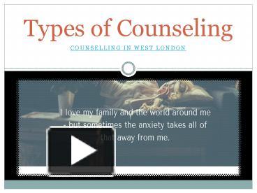 Types of Counseling presentation | free to download