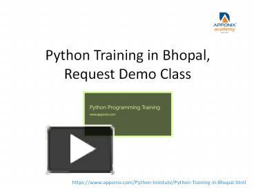 PPT – python training in Bhopal PowerPoint presentation | free to ...