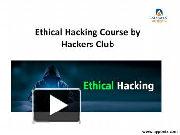 Ethical Hacking Course presentation | free to download