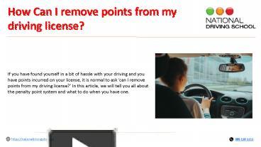 PPT – How Can I remove points from my driving license? PowerPoint ...