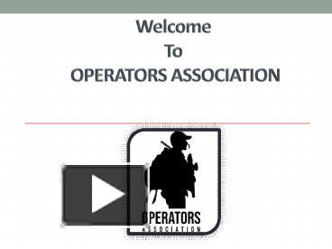 Special Forces Training Program - Operators Association presentation ...