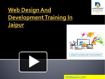 PPT – Web Design and Development Training in Jaipur PowerPoint ...