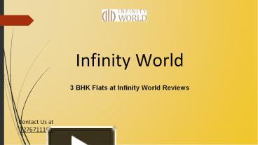 PPT – Spacious 3 BHK flats at Infinity World near Ravet hanging bridge ...