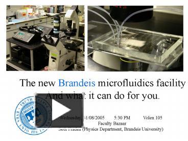 MICROFLUIDICS presentation | free to view