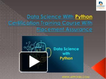 PPT – Data Science with Python Certification Training PowerPoint ...