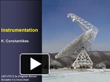 Instrumentation presentation | free to download