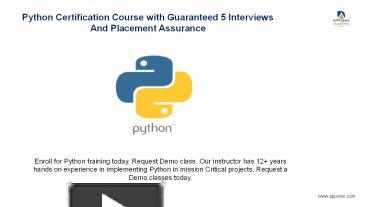 PPT – Python Course by Apponix Academy | 100% Placement Assurance ...