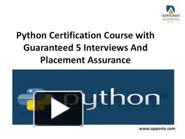 Python certification course with guaranteed 5 interviews and placement ...