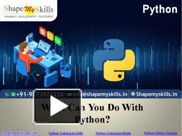 PPT – Best Institue for Python Online Training PowerPoint presentation ...
