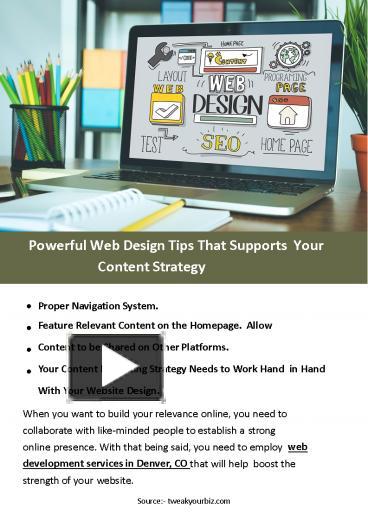 Powerful Web Design Tips That Supports Your Content Strategy ...