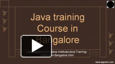 PPT – JAVA TRAINING PowerPoint presentation | free to download - id ...