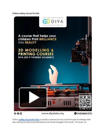 Online coding classes for kids presentation | free to download