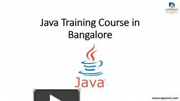 PPT – Java Training Course in Bangalore PowerPoint presentation | free ...