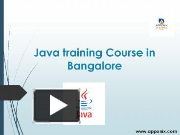 Java Training Course in Bangalore presentation | free to download