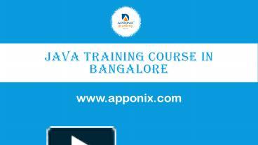 PPT – Java training Course in Bangalore PowerPoint presentation | free ...