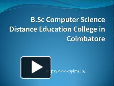 PPT – B.SC COMPUTER SICENCE PowerPoint presentation | free to download ...
