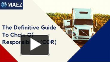 The Definitive Guide To Chain Of Responsibility (COR) presentation ...