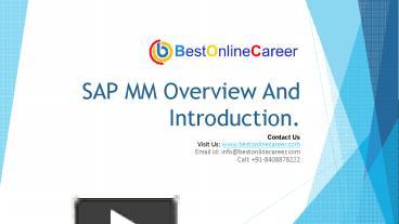 SAP MM Course | SAP MM Online Course | BOC. presentation | free to download