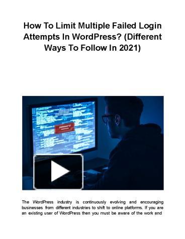 How To Limit Multiple Failed Login Attempts In WordPress? (Different ...