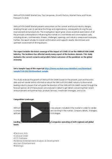 PPT – Simulation Game Market PowerPoint presentation | free to download ...