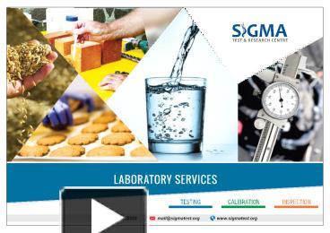 PPT – Sigma Test and Research Centre (STRC) Testing Laboratory ...