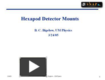 Hexapod Detector Mounts presentation | free to download