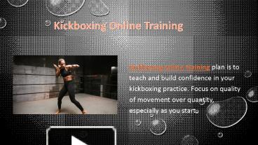 Kickboxing Online Training presentation | free to download