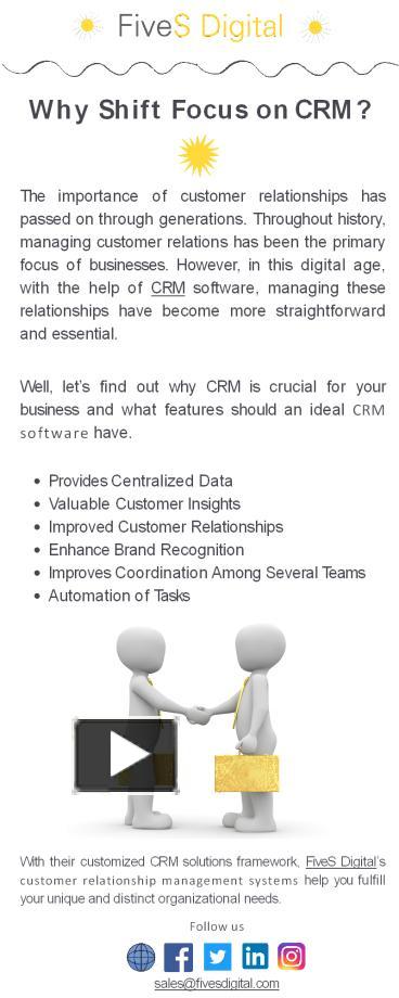 PPT – Why Shift Focus on CRM? PowerPoint presentation | free to ...