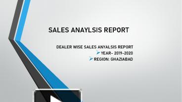 SALES ANALYSIS REPORT presentation | free to download
